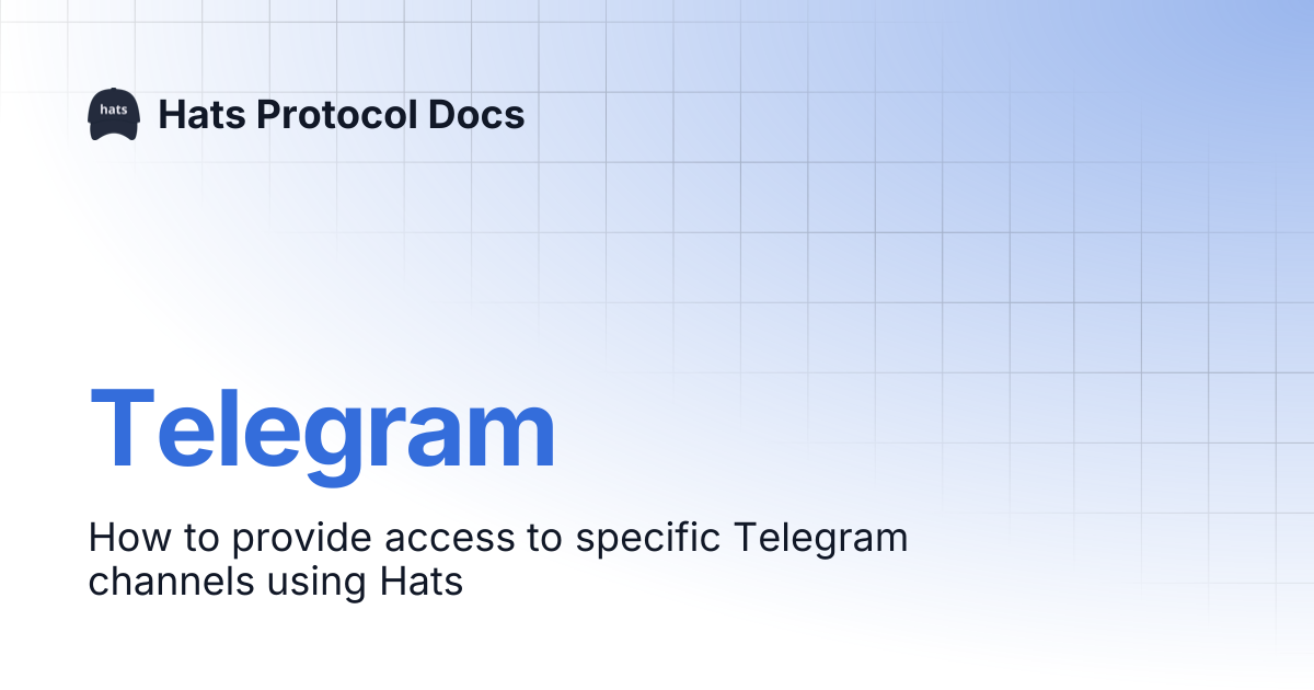 Telegram | Hats Protocol Docs